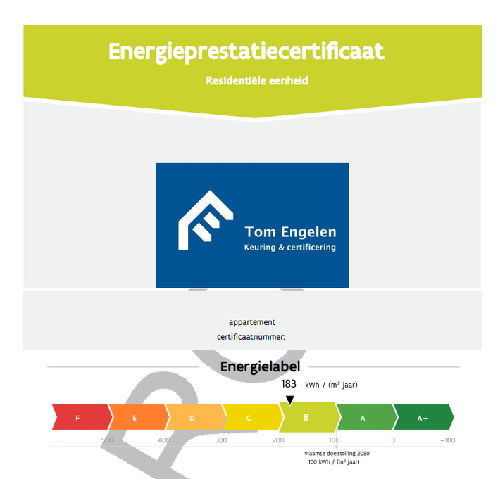 Energieprestatiecertificaat (EPC)
